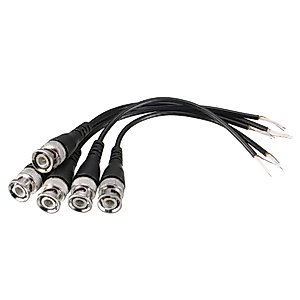 uxcell 5Pcs 19cm 1 Male BNC Video Coaxial Extension Connector Cable for Video Camera CCTV