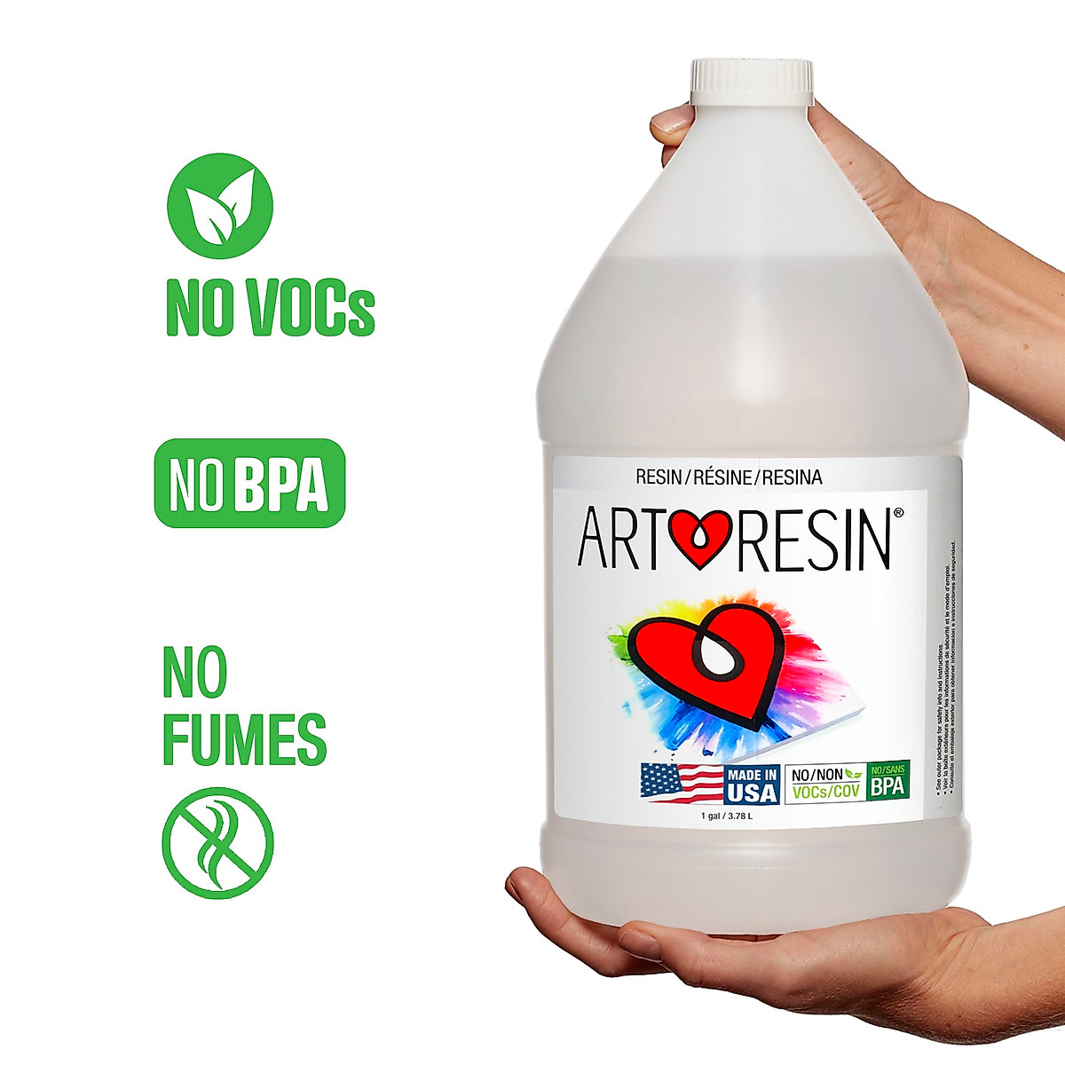 ArtResin - Epoxy Resin - Clear - Non-Toxic - 2 gal (1 gal Resin + 1 gal Hardener) (7.57 L)