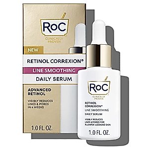 RoC Retinol Correxion Pore Refining Line Smoothing Serum, Daily Anti-Aging Wrinkle Treatment with Squalane, Skin Care for Fine Lines, Dark Spots, Post-Acne Marks, 1 Fl Oz
