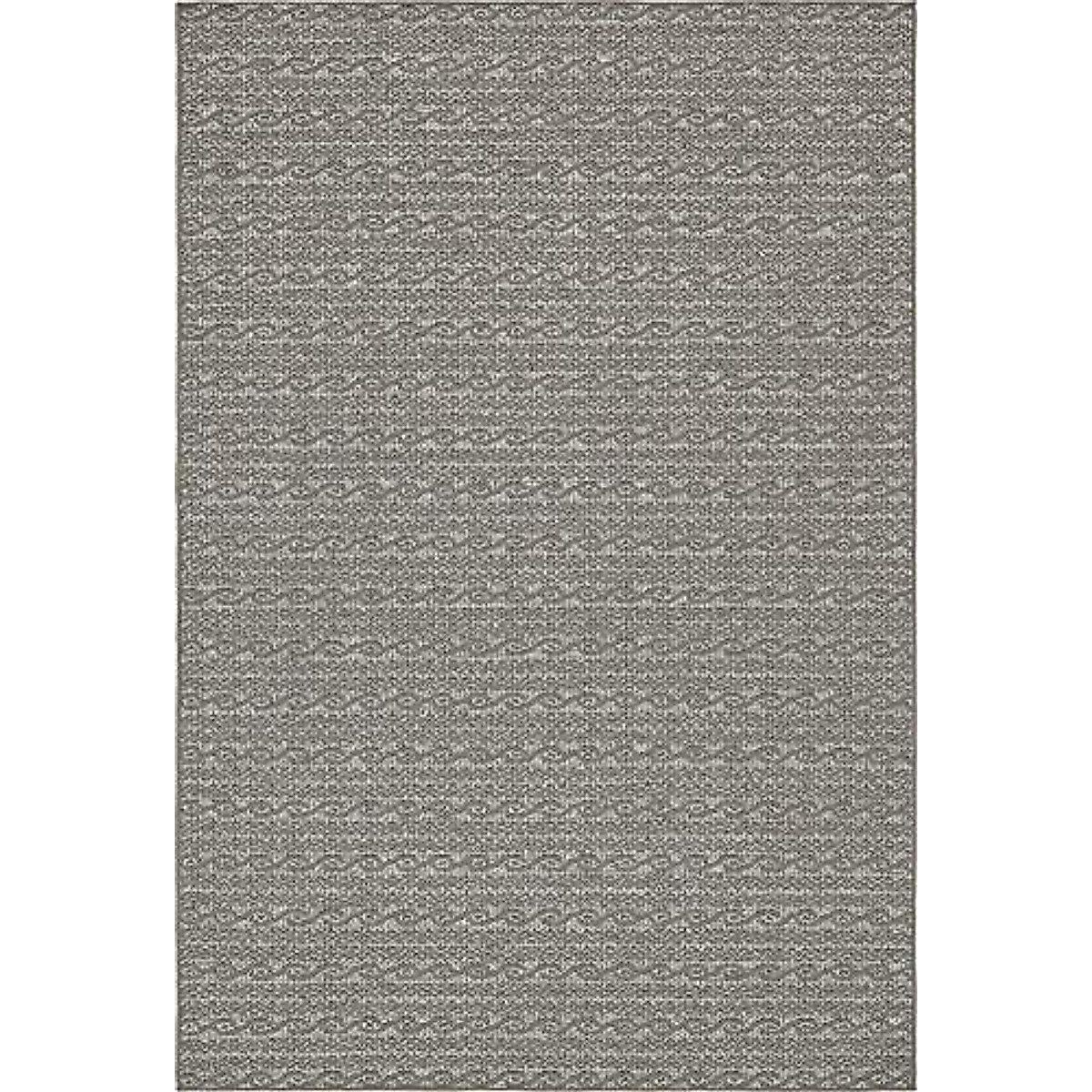 Unique Loom Modern Collection Distressed, Stripes, Helix, Vintage, Indoor and Outdoor Area Rug, 6 ft x 9 ft, Gray/Light Gray