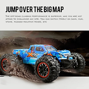 QAQQVQ RC Cars High Speed Remote Control Car for Kids Adults 1:10 Scale 45 KM/H 4X4 Off Road Monster Trucks, 2.4GHz All Terrain Electric Toy with 550 Motor Play Gift for Boy Girl