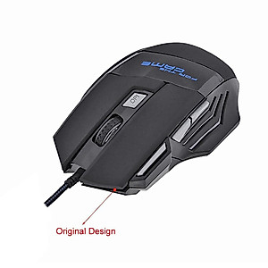 7 Button 5500 3200 DPI LED USB Computer Mouse For Gamer