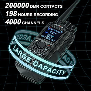 Radioddity GD-AT10G DMR Handheld Ham Radio 10W Digital Analog Long Range (UHF Only) with GPS APRS, 3100mAh Rechargeable Battery, Work with Hotspot