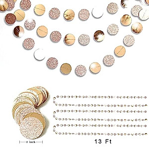 Glitter Champagne Gold Dots + 2 Packs of Foil Fringe Backdrop