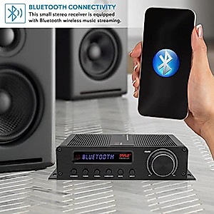 Pyle Wireless Bluetooth Home Audio Amplifier - 100W 5 Channel Home Theater Power Stereo Receiver, Surround Sound w/ HDMI, AUX, FM Antenna, Subwoofer Speaker Input, 12V Adapter - PFA540BT