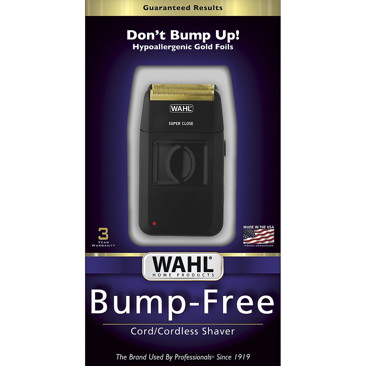 Wahl 7060-700 Bump-Free Shaver Rechargeable Cord or Cordless