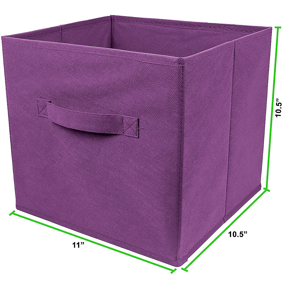 Greenco Foldable Storage Cubes Non-woven Fabric -6 Pack-(Purple)