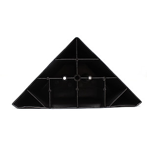 JSP Manufacturing 3" Triangle Plastic Furniture Black Corner Legs - Sofa Couch Chair Ottoman (2 Legs)
