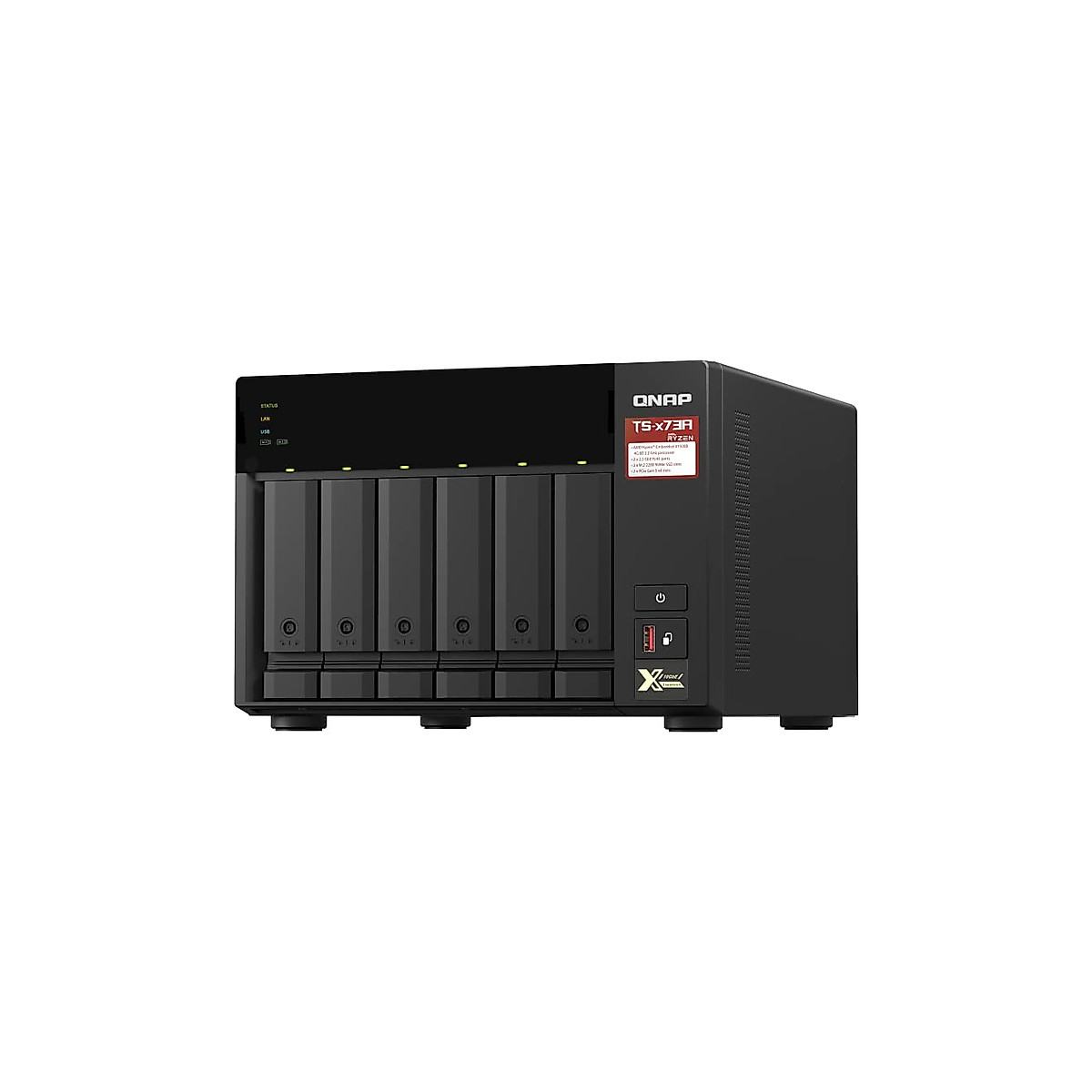 QNAP TS-673A-8G 6 Bay High-Performance NAS with 2 x 2.5GbE Ports and Two PCIe Gen3 Slots