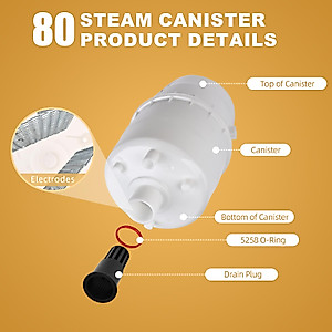 80 Canister Replacement for Aprilaire 800 Canister, 80 Steam Canister Substitute for Aprilaire 800 Replacement Canister (OEM), Canister Part 80 for Aprilaire 800 801 865 866 Whole House Humidifiers