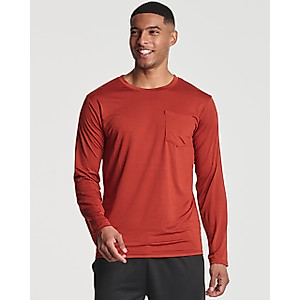 4 Pack:Men’s Long Sleeve Pocket T-Shirt Workout Quick Dry Crew UPF Sun Fishing Dri Fit Gym Tee Athletic Active Performance Casual Wicking Exercise Running Cool Sport Training Undershirt Top Set 1, XL