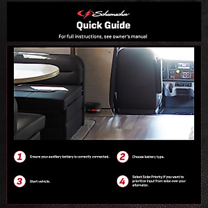 Schumacher Electric SDC371 Smart Battery Charger and Maintainer - 40A 12V DC-DC Smart Charger - Standard, AGM, Gel, Calcium & Lithium Battery Charger - Use with Solar Panels or Vehicle Alternator