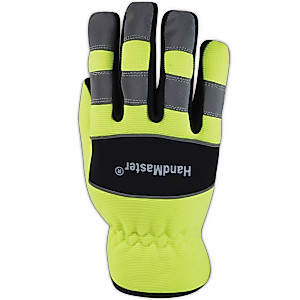 MAGID MECH106XL HandMaster MECH106 High-Visibility Mechanics Gloves, Full Finger, X-Large, Hi/Vis Yellow