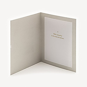 Hallmark Sympathy Card (White Floral Gray)