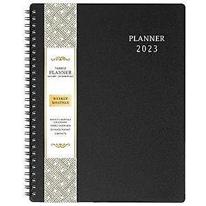 2023 Planner - Jan 2023 - Dec 2023, 8" x 10" (with Twin-Wire Binding), Planner 2023 with Weekly & Monthly Spreads, Strong Twin-Wire Binding, Round Corner, Improving Your Time Management Skill