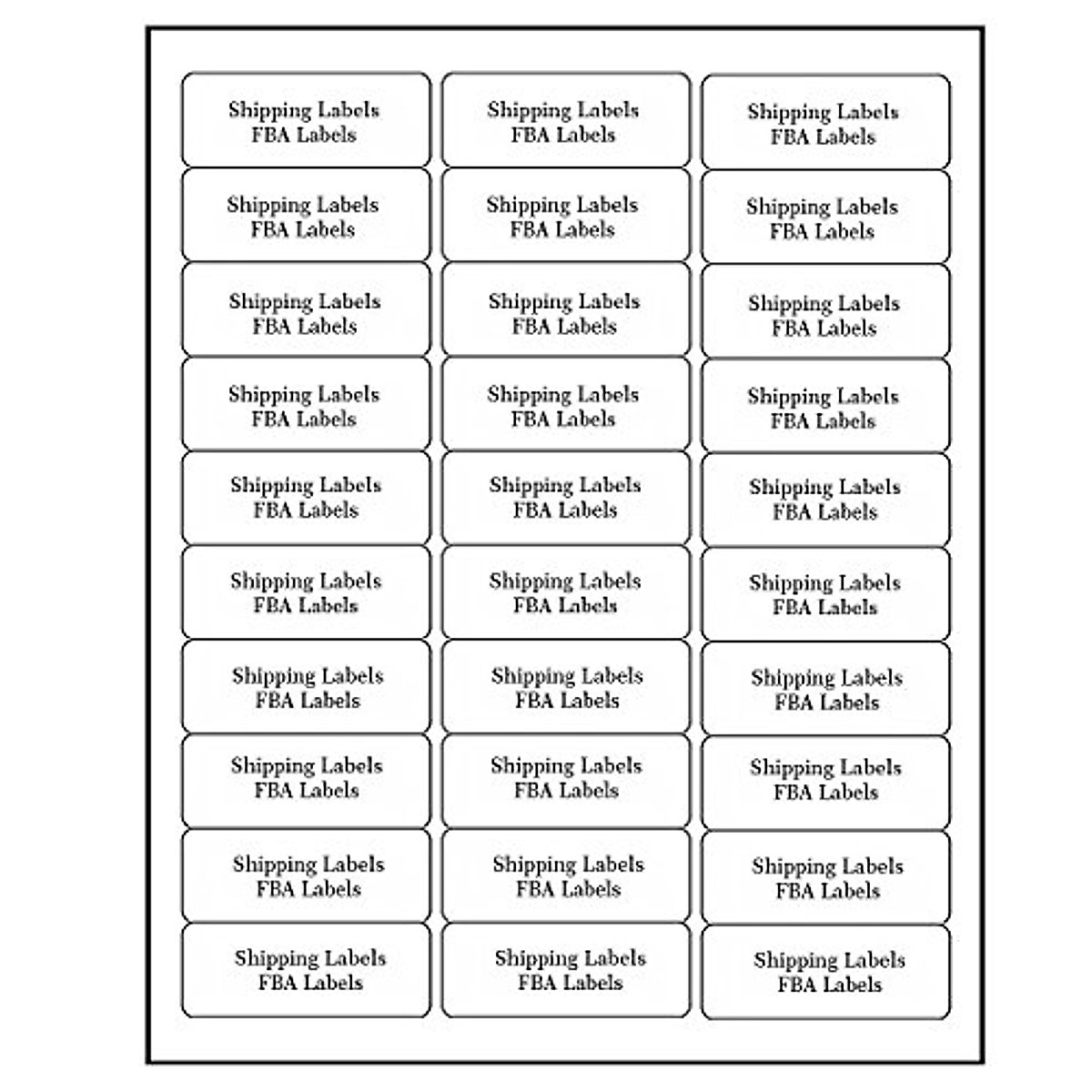 SJPACK 30-up Labels 3000 Stickers 100 Sheets 2.625 x 1 FBA Address Labels White Mailing Labels For Laser and Injet Printers