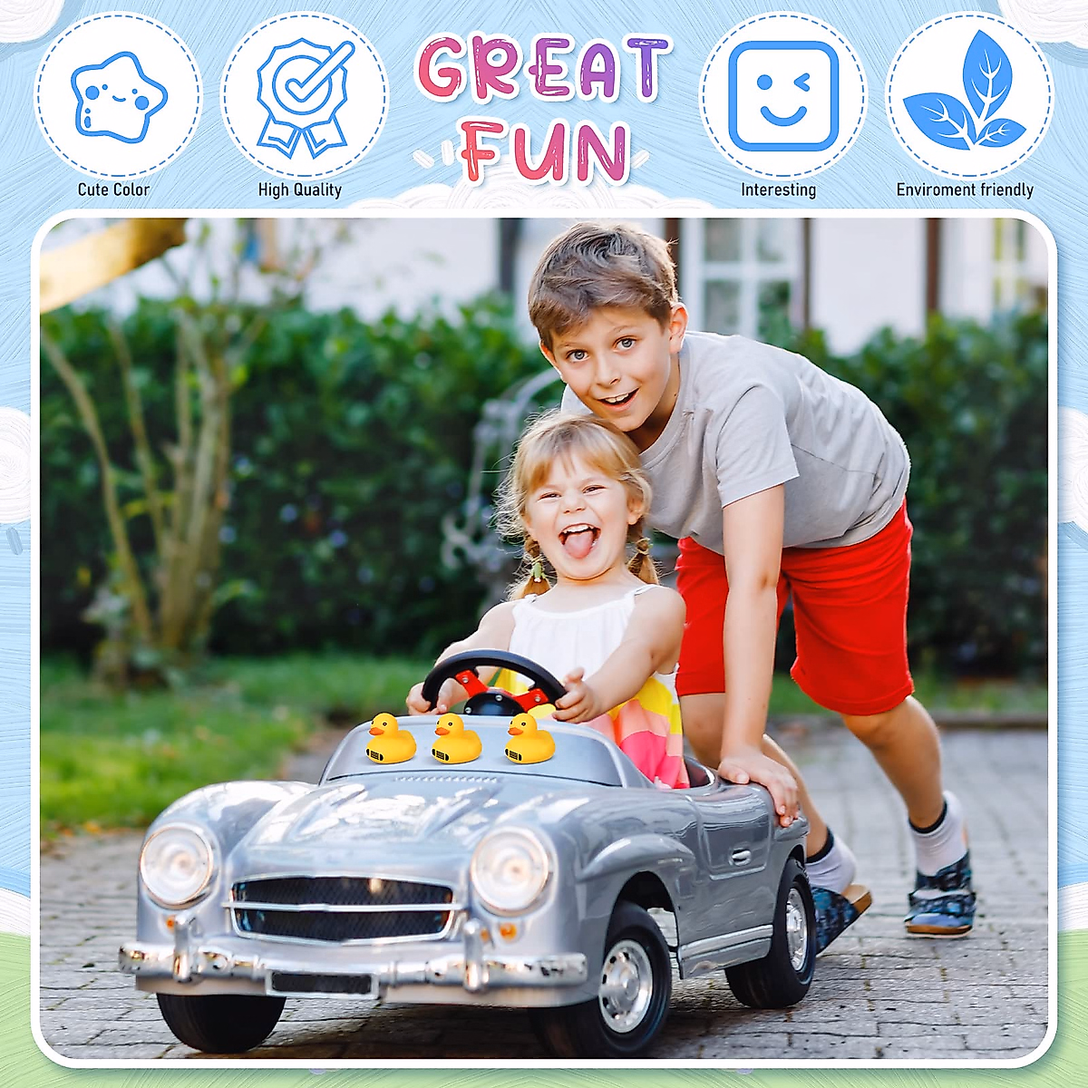 Leitee Rubber Ducks for Ducking You've Been Ducked Mini Bulk Yellow Rubber Duckies for Bath Toys Birthday Game Pool Party Favors(72 Pcs,Cute)