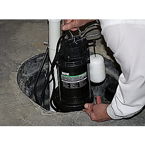 WAYNE CDU800 1/2 HP Submersible Cast Iron and Steel Sump Pump With Integrated Vertical Float Switch