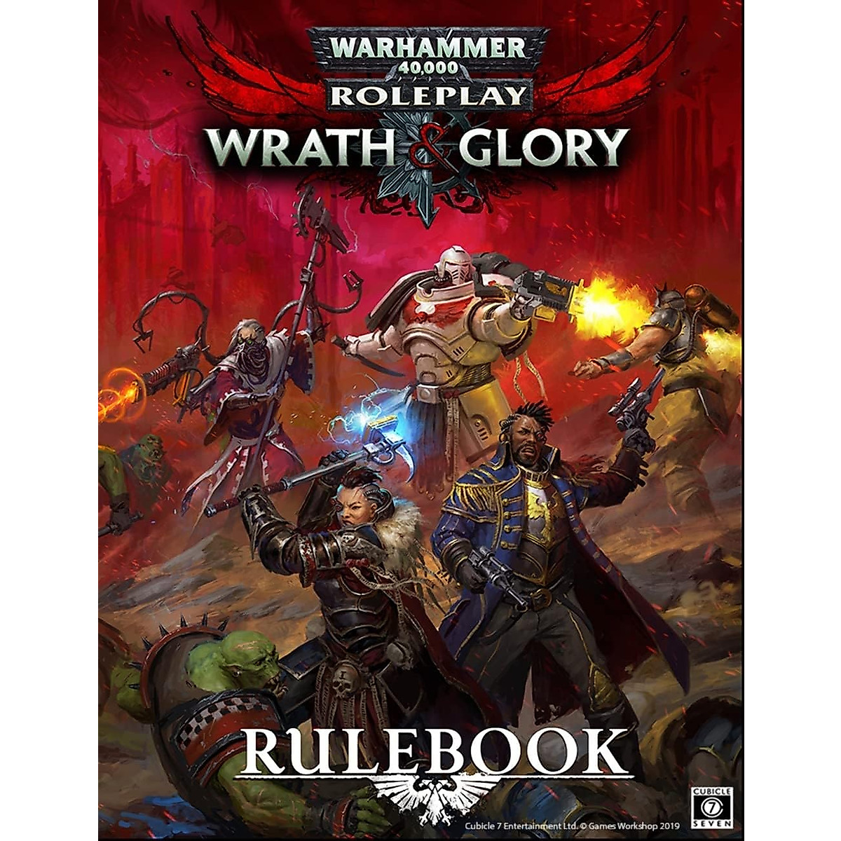 CUBICLE 7 Warhammer 40000 | Wrath & Glory Core Rulebook | Roleplaying Game | 2+ Players | Ages 14+ | 60 to 90 Minutes Playing Time