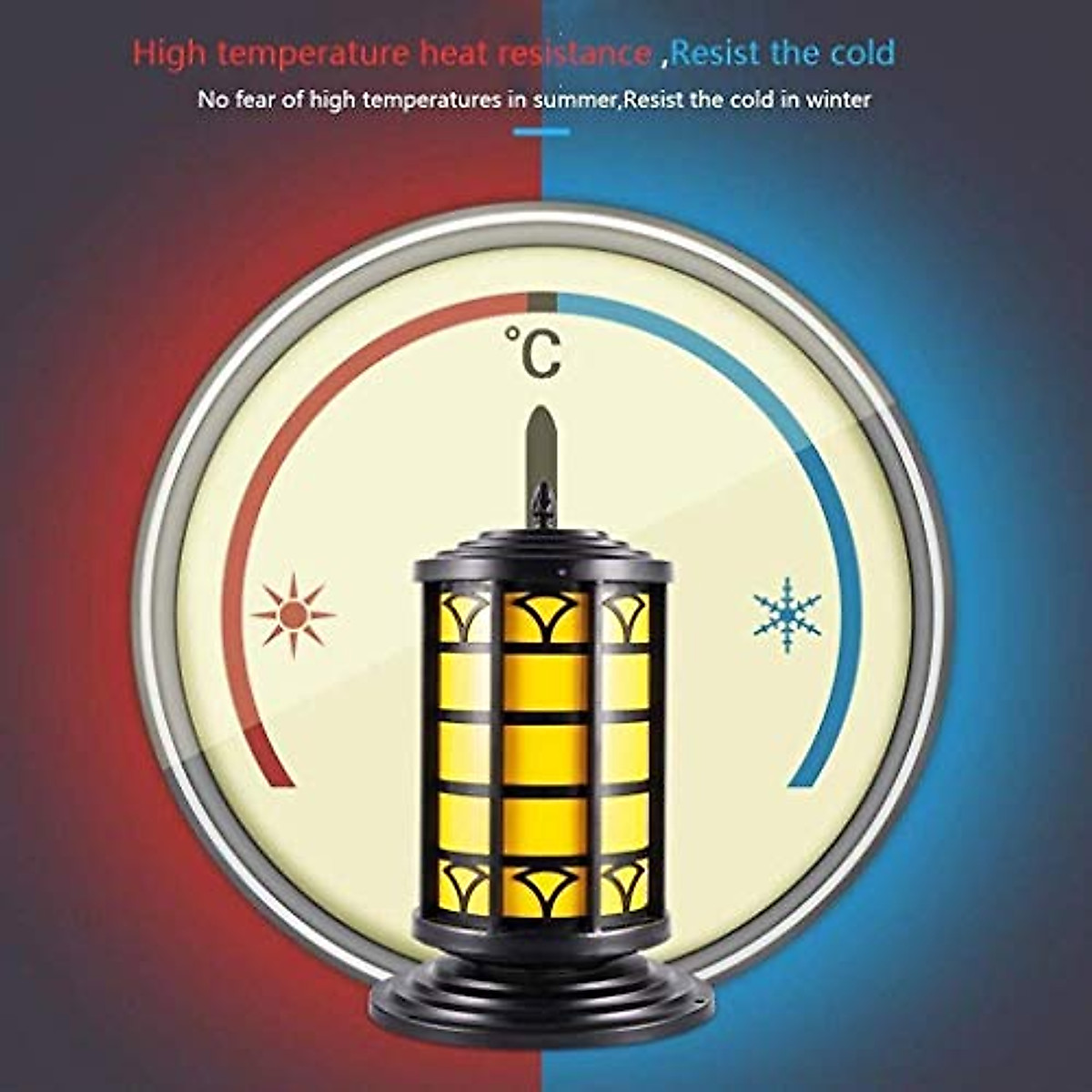 OUUED European Wall Light E27/E26 Column Head Lamp Wall Lamp Waterproof Home Garden Lamp Garden Villa Hotel Door Pillar Lamp