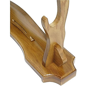 LUCKNIGHT Display Stand 2- Tier Solid Wood Sword Stand Horizontal Display Rack Samurai Sword Wakizashi Holder Floor Stand Sword Stand