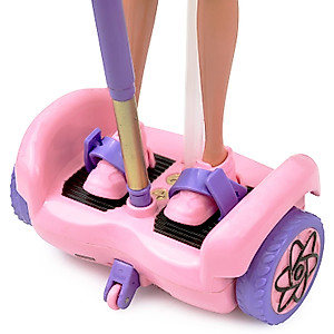 Click N' Play Scooter Set for 12" Dolls, Remote Control Pink Hoverboard with Helmet & Kneepad Accessories, Compatable with Barbies and Ken Dolls, Gifts for Girls Ages 3+, Girl Toys