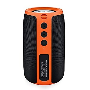 Bluetooth Speakers,MusiBaby Speakers Bluetooth Wireless,Portable,Waterproof,Loud Stereo,Booming Bass,Dual Pairing,Bluetooth 5.0,24H Playtime,Speaker for Home,Party,Outdoor,Gifts (Orange)