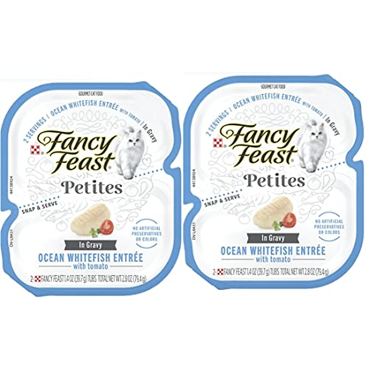 Fancy Feast Petites Wet Cat Food Variety Pack (24 Servings/12 Pack/6 Flavors) Salmon, Chicken, Whitefish, Tuna, Salmon, Grilled Chicken with Rice with LarasBundle Sticker