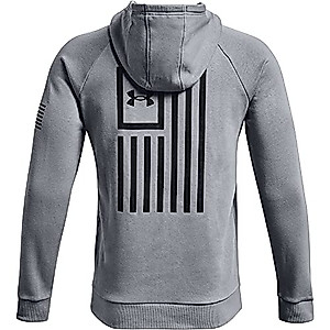 Under Armour mens New Freedom Flag Hoodie , Steel (036)/Black , Large