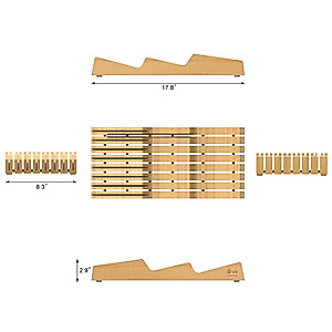 Cangshan 503831 Bamboo In-Drawer 15-Slot Knife Organizer