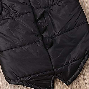 BULINGNA Kids Toddler Baby Girl Boy Dinosaur Vest Hoodie Sleeveless Waistcoat Warm Jacket Outwear with Zipper (Black, 3-4 Years)