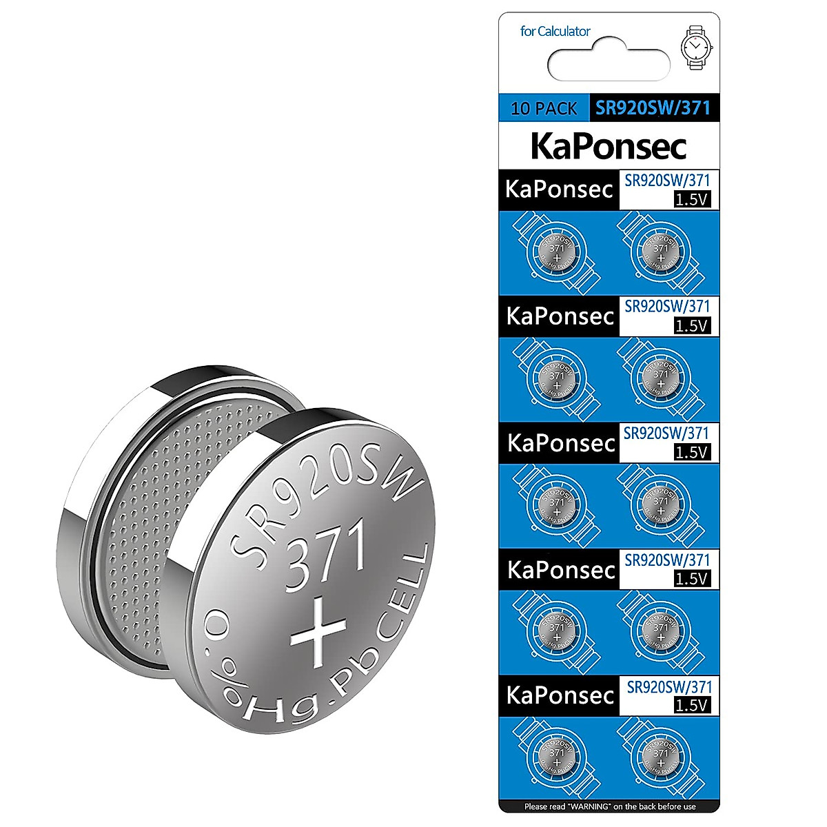 KaPonsec 10PCS 1.5V SR920SW 371 370 LR921 AG6 Silver Oxide Watch Battery