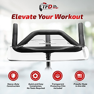 TFD The Tray+ | Compatible with Peloton Bike+ (Plus Model ONLY), Made in The USA, Laptop & Desk Tray Holder | Designed with Premium Grade Acrylic Materials - The Ultimate Peloton Accessories