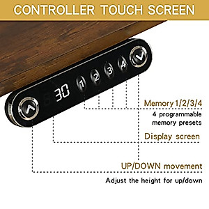 Jceet Adjustable Height L-Shaped 59 Inch Electric Standing Desk - Sit Stand Computer Desk with 3 Splice Board, Lockable Casters, Stand Up Desk Table for Home Office, Black Frame and Rustic Brown Top