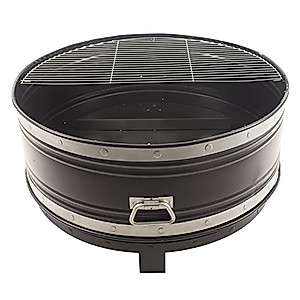 Pleasant Hearth OFW651R Colossal Fire Pit, Black