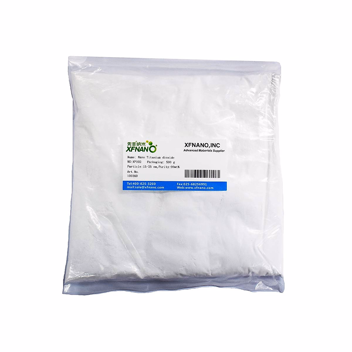 Research Grade Ultrafine 20-40nm Nano Titanium Dioxide Powder TiO2 Nanoparticles Nanopowder with 99% Purity