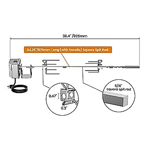 onlyfire Stainless Steel Rotisserie Kit Fits for Weber 7659 Spirit and Spirit II 200/300 Series Gas Grill