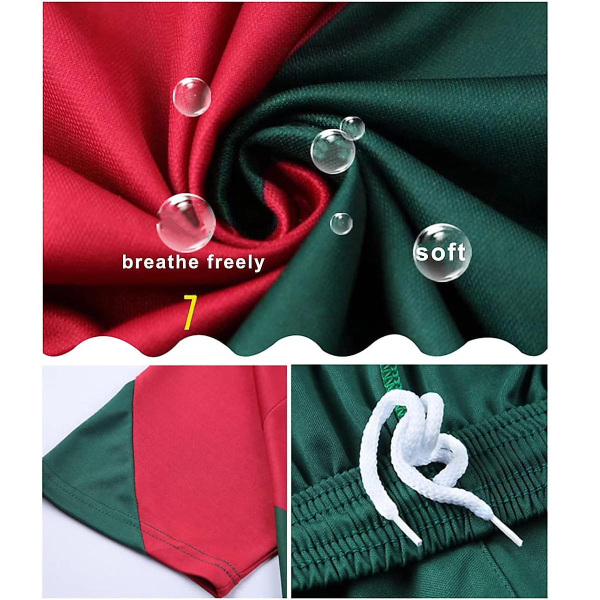 Football Jersey, jersey 2022 Soccer Jersey, T-Shirt Boys Kids Youth Jersey Socks Soccer Shirt Kit Set (6-7 Years, Red)