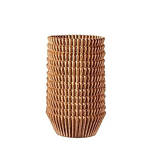 [500Pcs] Standard Size Kraft Cupcake Liners, Food Grade & Grease-Proof, Baking Cups