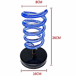 Spiral Hair Dryer Holder, Blow Dryer Holder, Desktop Hair Dryer Stand, Marble Plinth, Suitable for Bathroom, Living Room, Hair Salon (Color : Clear)