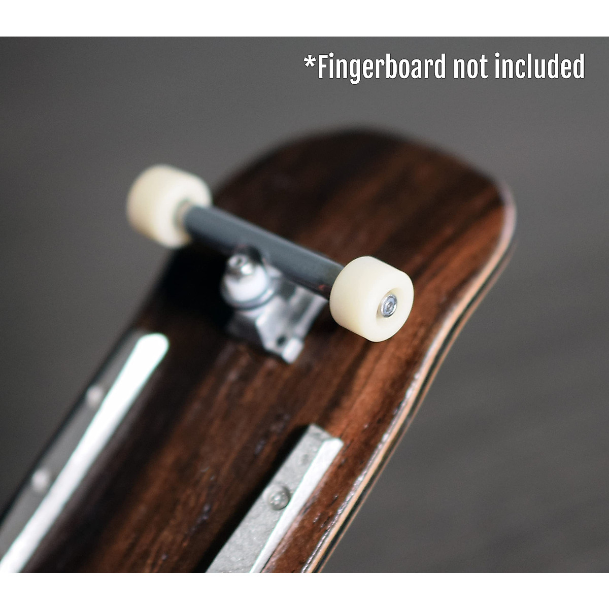 Teak Tuning Apex 61D Urethane Fingerboard Wheels - Mini Shorty Shape, 6.6mm Diameter - ABEC-9 Stealth Bearings - Made in The USA - Cream Colorway