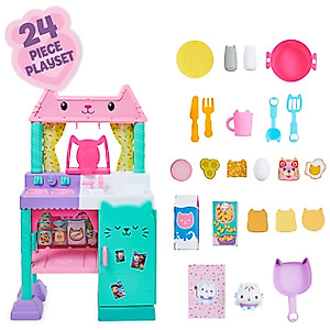 Gabby’s Dollhouse, Cakey Kitchen Set for Kids with Play Kitchen Accessories, Play Food, Sounds, Music and Kids Toys for Girls and Boys Ages 3 and up