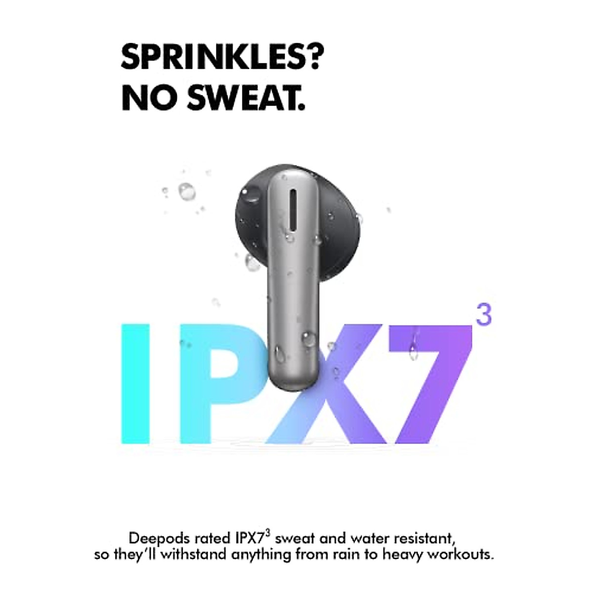 Deepods 4 True Wireless Earbuds Headphone with 3D Spatial Audio, Bluetooth 5.3 in-Ear Headphones Headset, IPX7 Sweat & Waterproof Earphone, 65H Playtime Ear Buds for Music TV Gaming Sports Gym Gifts