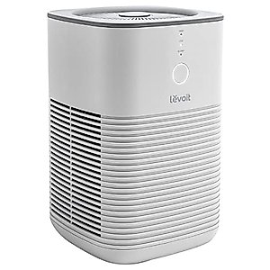 LEVOIT Air Purifier for Home Bedroom, HEPA Fresheners Filter Small Room Cleaner with Fragrance Sponge for Smoke, Allergies, Pet Dander, Odor, Dust Remover, Office, Desktop, Table Top, 1 Pack, White