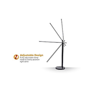 Bostitch Office VLED1826BLK-BOS Dimmable LED Desk Lamp with Adjustable Color Temperature, Black