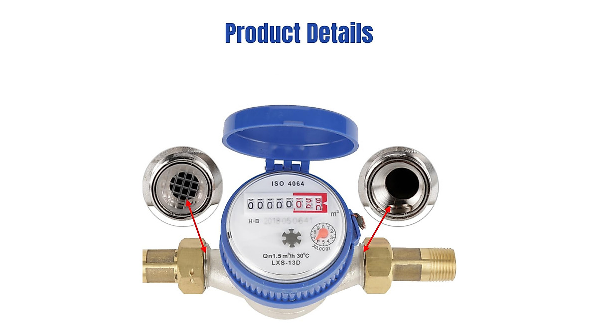 1/2 Inch Cold Water Meter with Protective Cover
