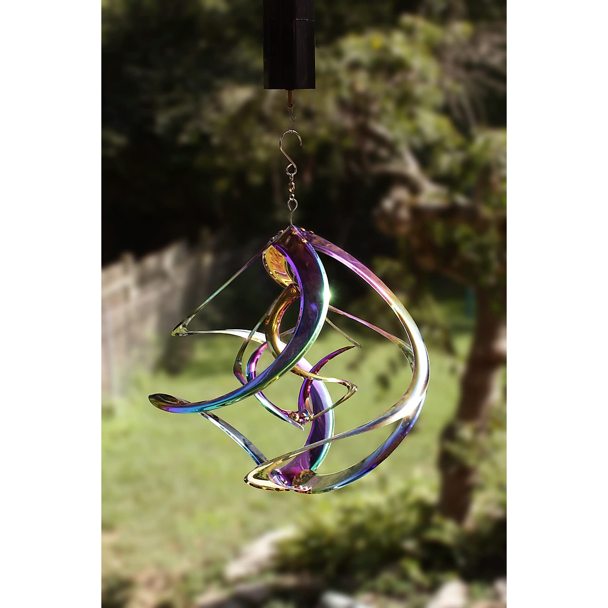 Red Carpet Studios 31065 Hanging Cosmix Wind Spinner, Double Helix, Rainbow