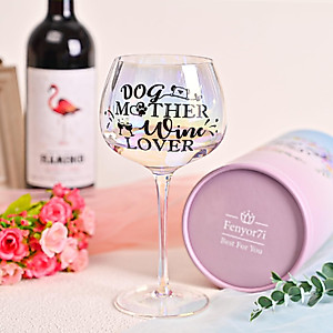 Dog Mom Gifts - Dog Lover Gifts for Women, Dog Owner Gifts, Unusual Birthday Gifts for Dog Lovers - Funny Gifts for New Puppy Fur Baby Owners - 16oz Wine Glass For Fur Mama
