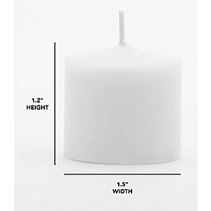 D'light Online Long 10 Hour Burn Time Unscented Votive Candles - for Birthdays, Baby Shower, Home Decoration and Weddings (White, 10 Hour - Set of 12)