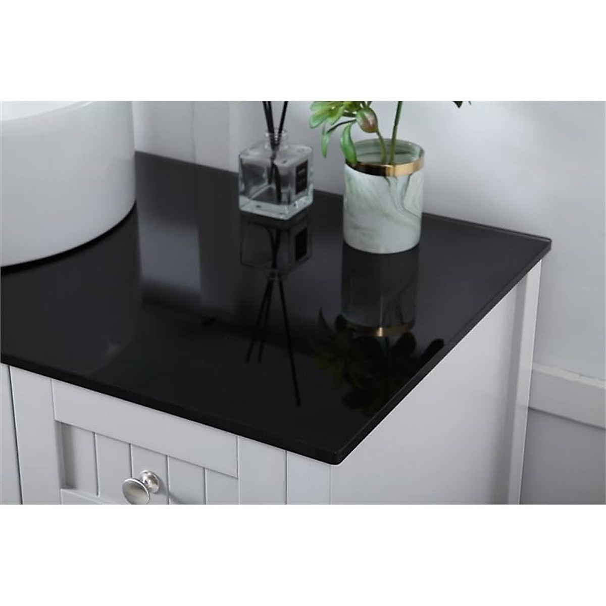 Elegant Kitchen and Bath 48 inch Vessel Sink Bathroom Vanity Cabinet - Gray